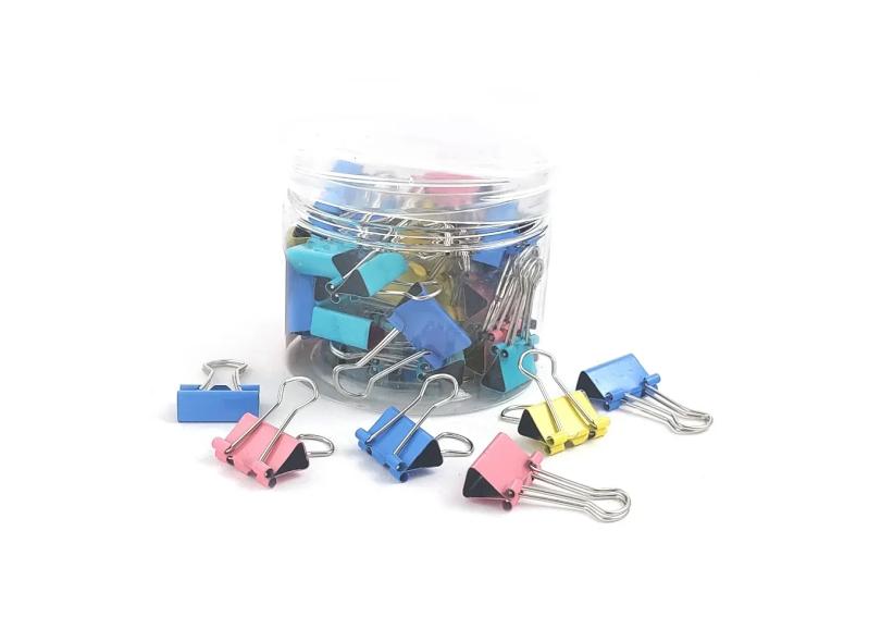 Caixa de Clips Prendedor de Papel 19mm Coloridos com 40 unidades com o ...