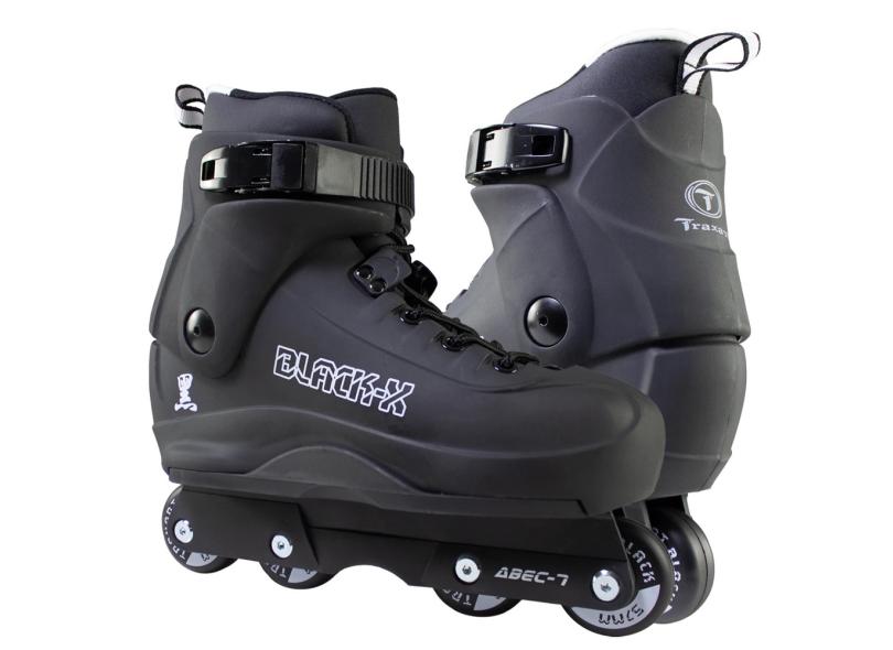 Patins Street Aggressive Traxart Black X - 57mm ABEC-7 Cromo com o ...