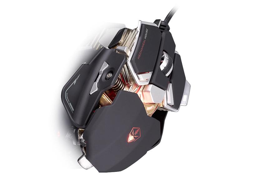 9 Botões 4 Cores Light Emitting USB Ratos Wired Gamer profissional ...