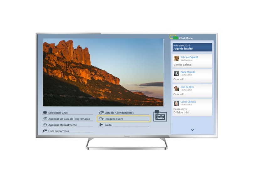 Smart TV TV LED 3D 55" Panasonic Viera Full HD TC-55AS700B 3 HDMI com o ...