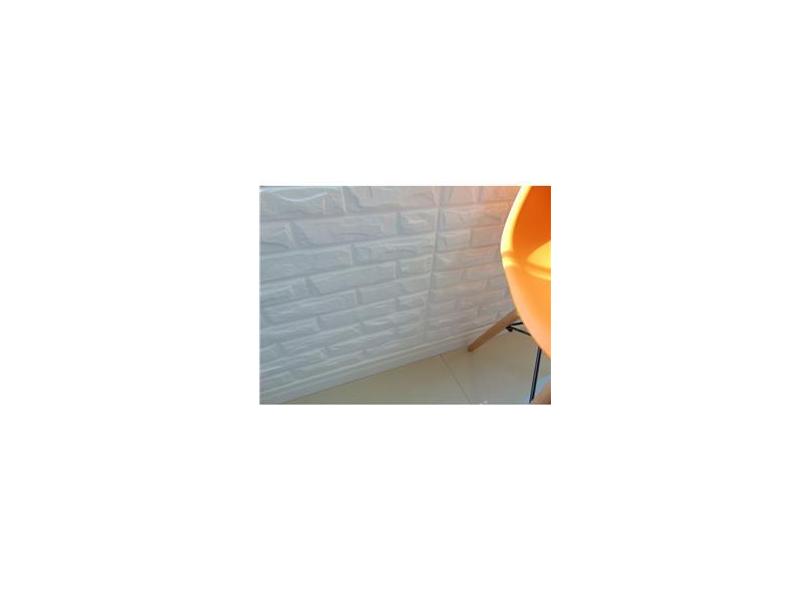 Revestimento de Parede 3D Brick em PVC 50x50 Branco com 12 Peças com o ...