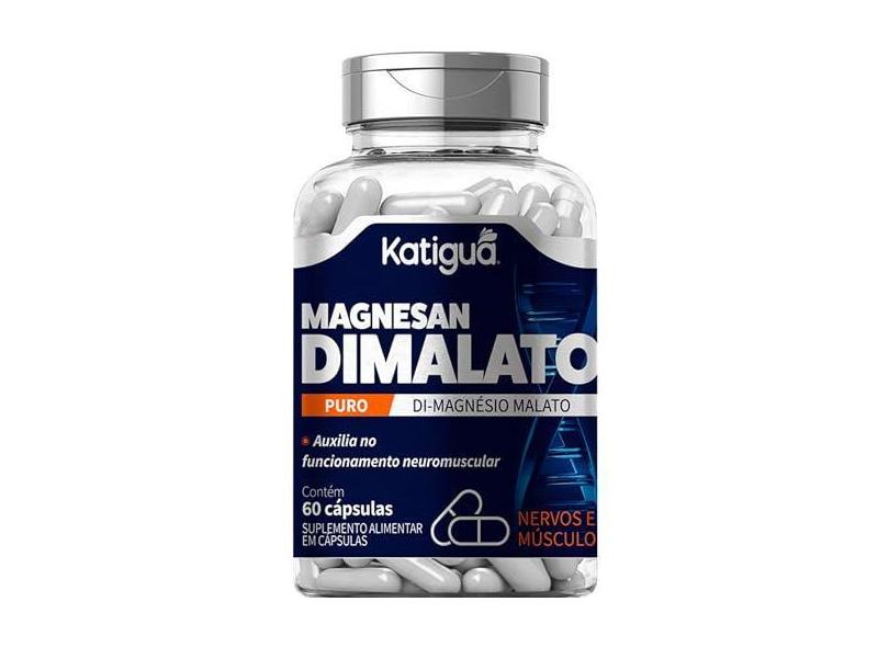 Katiguá, Magnésio Dimalato, Sem sabor, Puro Di-Magnésio Malato, 60 Cápsulas rígidas • 30 doses ...