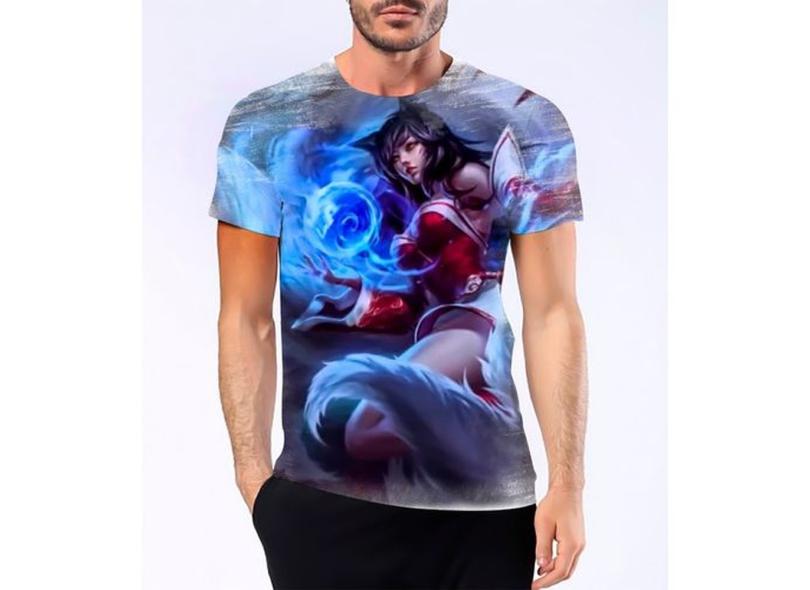 Camiseta Ahri Raposa De Nove Caldas League Of Legends Lol 01 com o ...