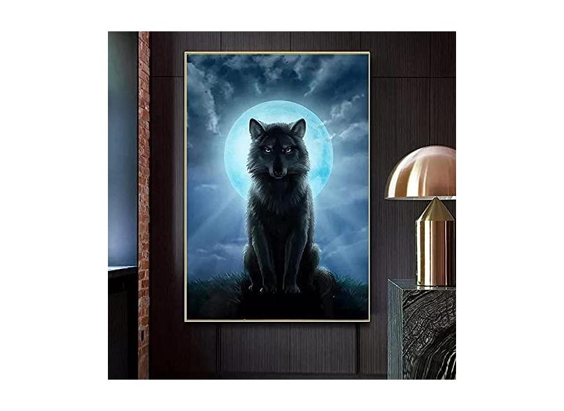 Pintura em tela moderna Pinturas de lobo Cartazes e impressões de ...