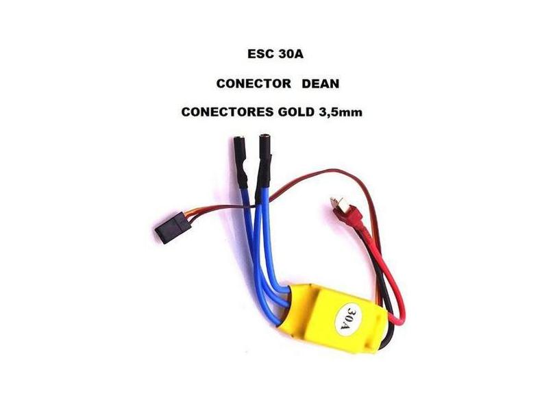 Esc 30A Hw Brushless C/ Dean E Gold 3,5mm Avião Heli Drone - Leao Mo ...