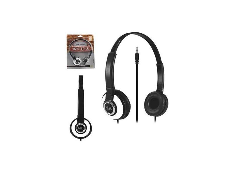 Fone Estéreo Style 50mW Sem Micro Fone Com Fio Preto MB53072 - MBtech ...