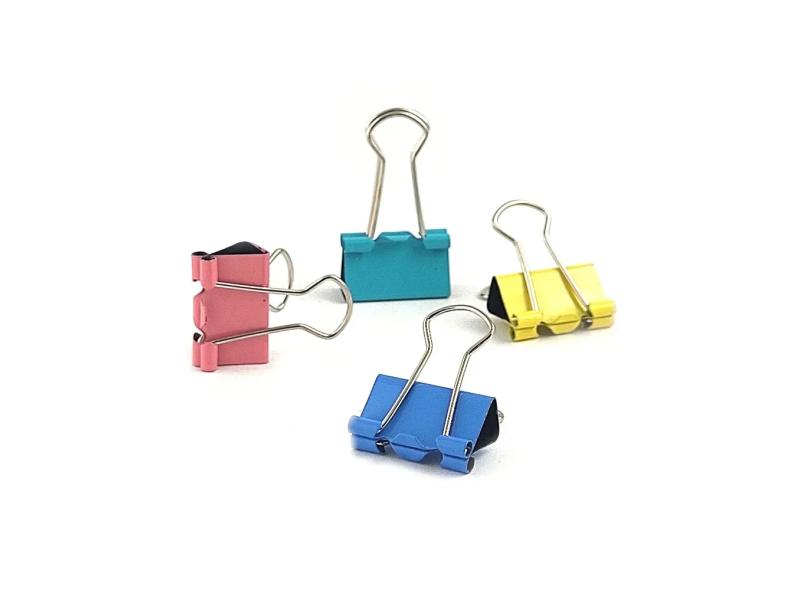 Caixa de Clips Prendedor de Papel 19mm Coloridos com 40 unidades com o ...