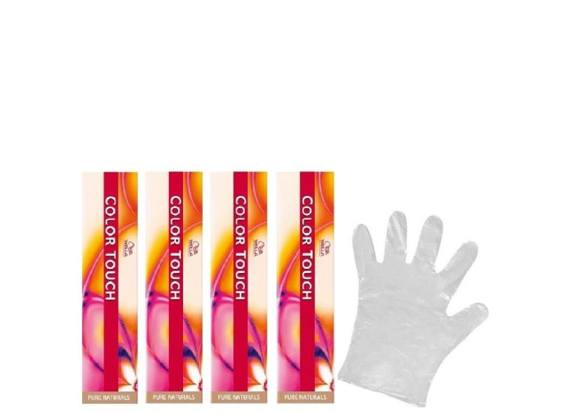 Kit 4 Tonalizante Wella Color Touch 3/0 Castanho Escuro 60ml com o ...