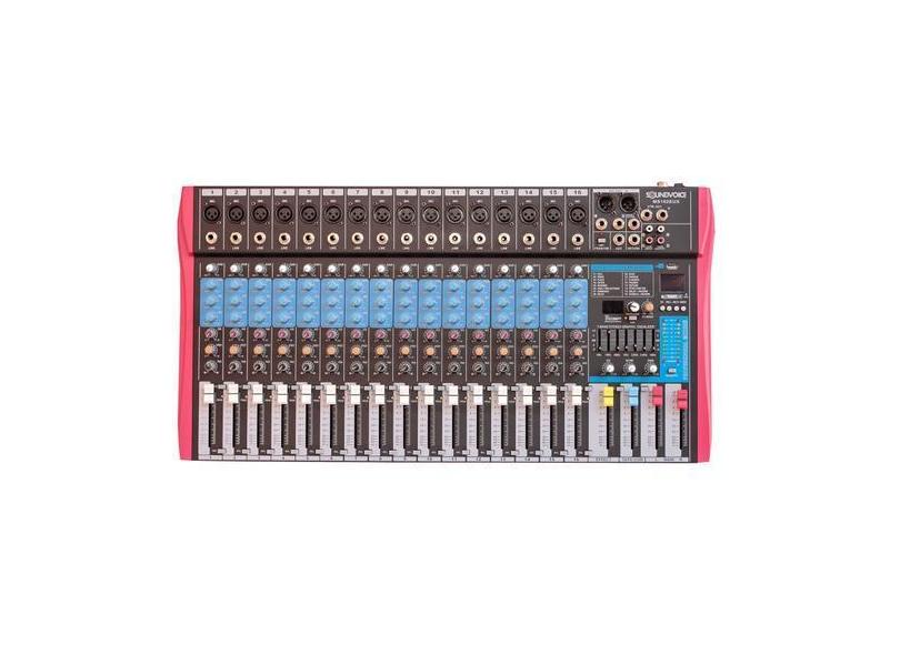 Mesa de som soundvoice 16 canais ef/eq ms- 162 eux usb mp3 player com o ...