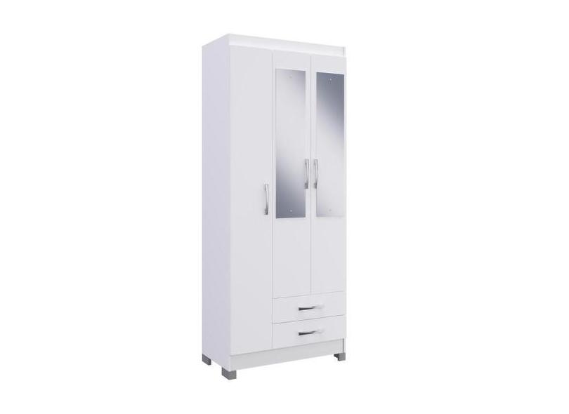 Guarda Roupa Com Espelhos E Pés Quarto Solteiro Organizador Multiuso 3 ...