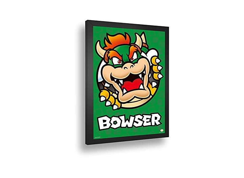 Quadro Decorativo Poster Bowser Mario Bros Vilao Game com o Melhor ...