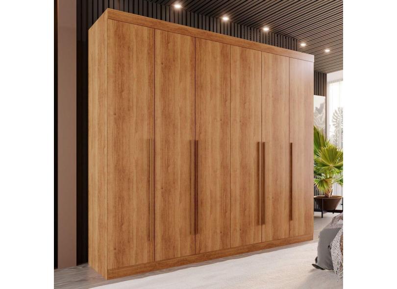 Guarda-roupa Casal 6 Portas 6 Gavetas Sparta - Mais Móveis Cor Cinamomo ...