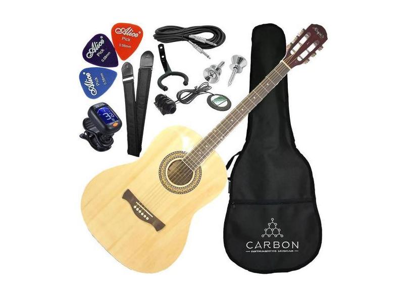 Kit Violão Clássico Elétrico Aço Memphis Ac40 Natural Vx07 com o Melhor ...