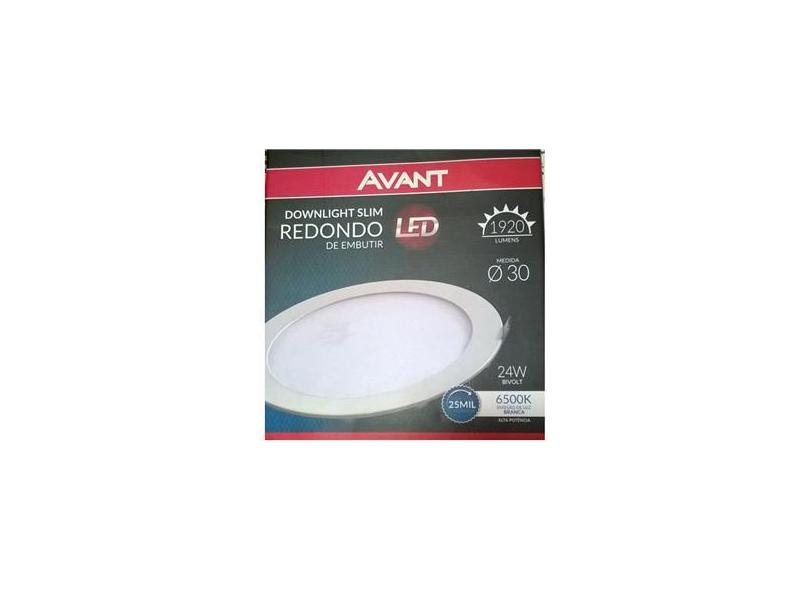 Painel Avante Led Downlight slim redondo 24w 6500k branco com o Melhor ...
