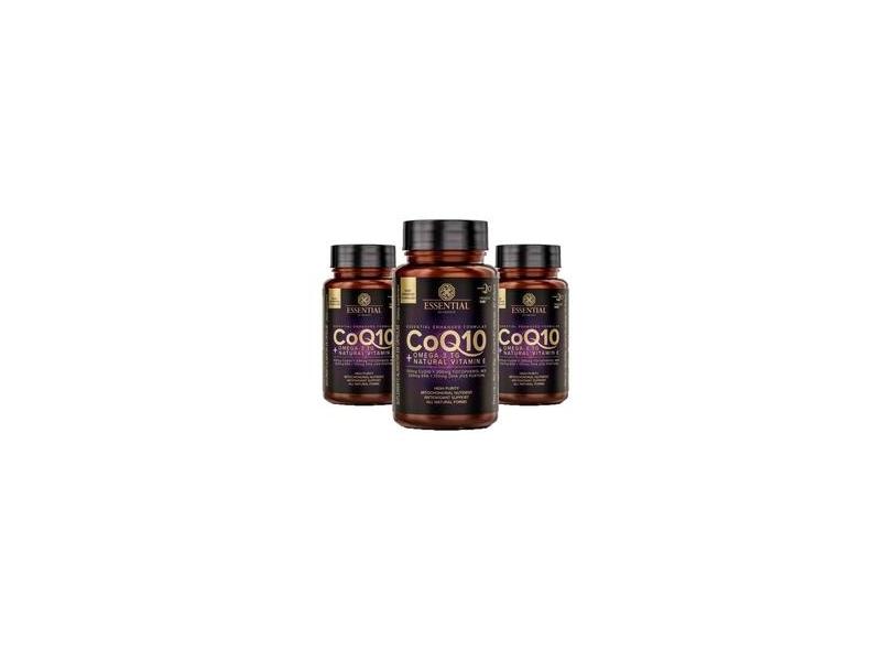 Kit CoQ10 (3x60 Capsulas) Coenzima Q10 + Ômega-3 Essential Nutrition em ...