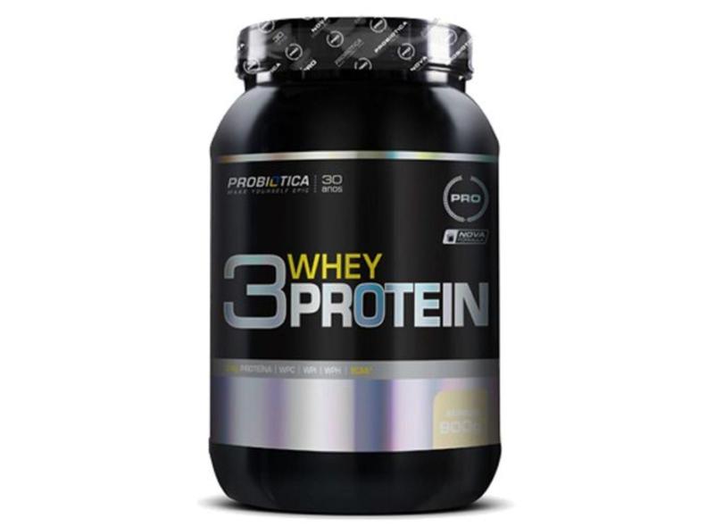 3 Whey Protein Nova Formula 900g Baunilha Probiótica Com O Melhor