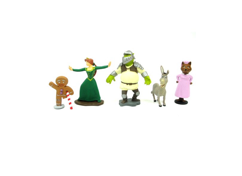 Boneco Shrek Shrek Homem Biscoito, Fiona, Shrek, Burro e Lobo Mau ... Boneco Shrek Shrek Homem Biscoito, Fiona, Shrek, Burro e Lobo Mau ...