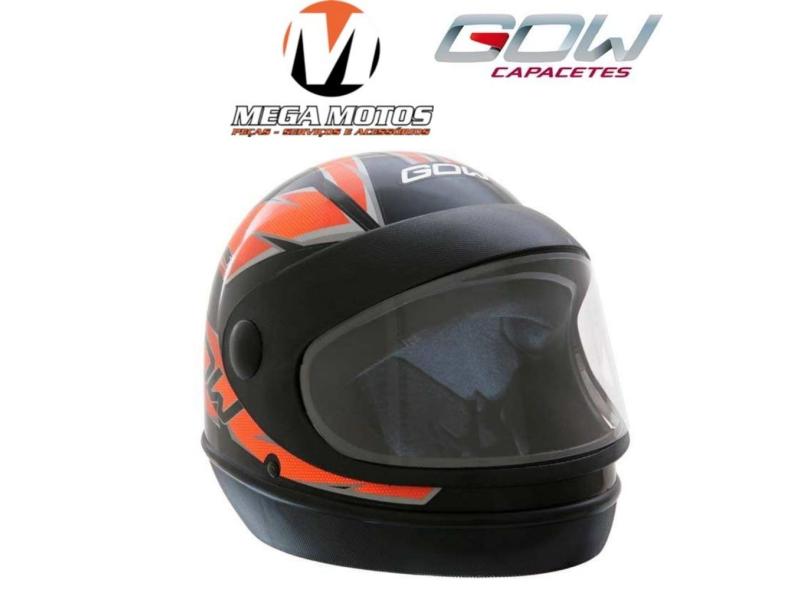 Capacete Gow Automatico Interlagos Com Laranja com o Melhor Preço é no Zoom