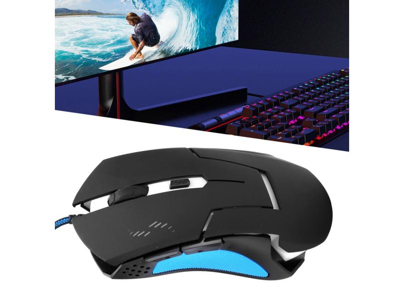 Mouse com fio para jogos Mouse Design ergonômico Jogo multifuncional 6 ...