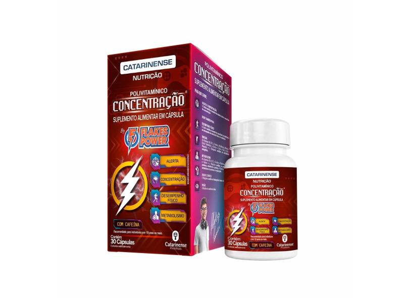 Suplemento Alimentar Flakes Power Polivitamínico Concentração com 30 ...