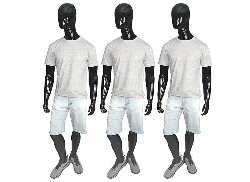 Kit 3 Camisetas Básicas Lisas Masculina 100% Algodão T-Shirt Premium ...