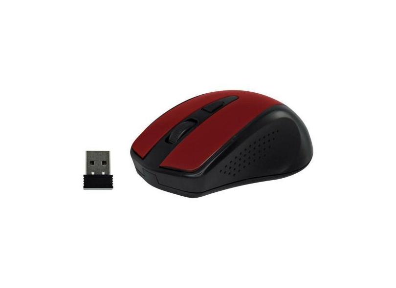 Mouse Óptico Moderno Wireless Sem Fio Usb 3200 Dpi Vermelho - Weibo com ...