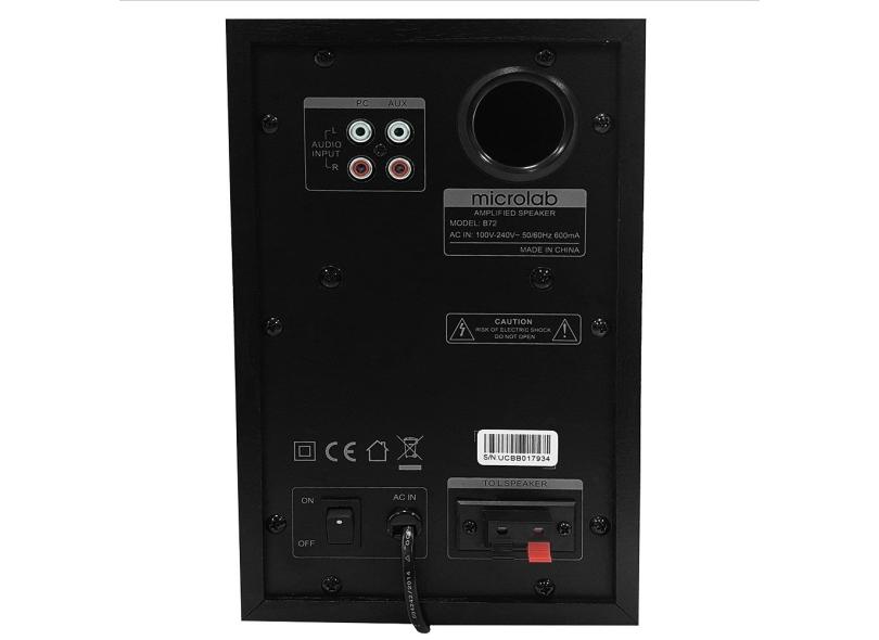 Caixa de Som Microlab 2.0 B72 24W RMS - Bivolt com o Melhor Preço é no Zoom