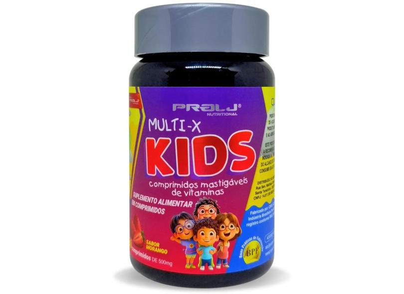 Multi-X Kids 60 Comprimidos Mastigáveis Sabor Morango | Multivitamínico ...