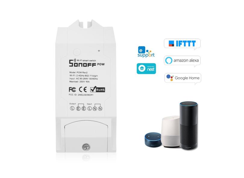 Sonoff Pow R2 Inteligente Wifi Wireless Switch on / Off Controlador em ...