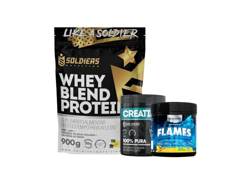 Soldiers Nutrition, Kit: Whey Blend Protein Concentrado e Isolado 900g ...