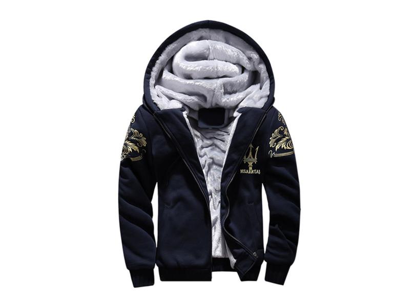 Terno esportivo masculino de inverno plus veludo com capuz espesso e ...