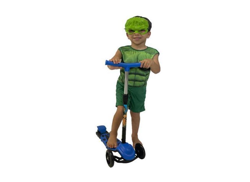 Patinete Infantil 3 Rodas Scooter Dm Toys + Fantasia Hulk com o Melhor ...