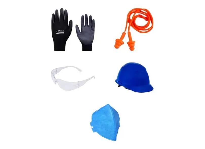 Kit Epi Elétrica Luva Capacete Abafador Óculos Máscara com o Melhor ...