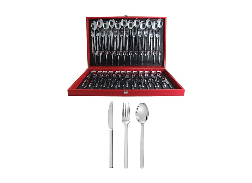 Faqueiro Jomafe Linea 72 peças com Estojo com o Melhor Preço é no Zoom