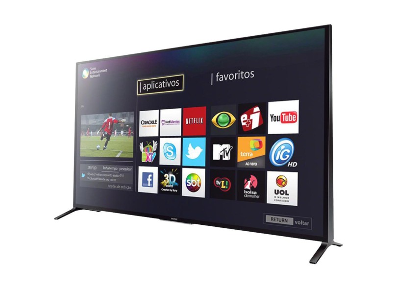 Smart TV TV LED 3D 70" Sony Bravia Full HD KDL-70W855B 4 HDMI com o ...