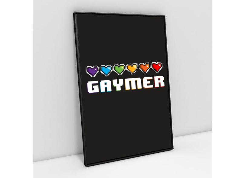 Quadro decorativo poster Gaymer the Gay Retro Games com o Melhor Preço ...