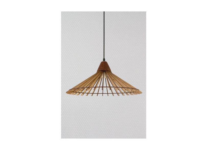 Lustre Pendente Mdf Natural 140X340 Starluz com o Melhor Preço é no Zoom