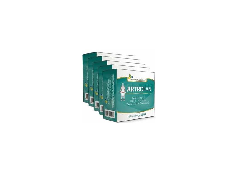 Artrofan Colágeno Tipo Ii 30 Cápsulas 500mg Artrite Artrose Dores Nos ...