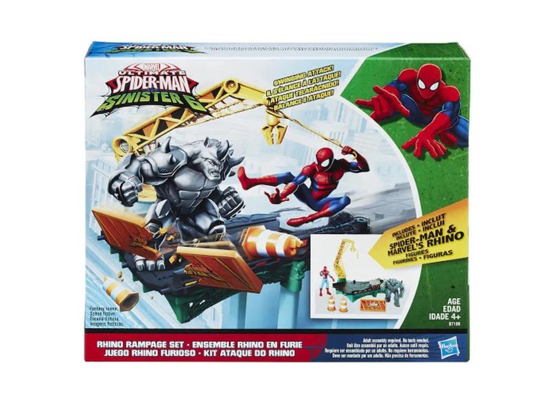 Playset Spider Man - Kit Ataque do Rhino Homem Aranha Hasbro com o ...