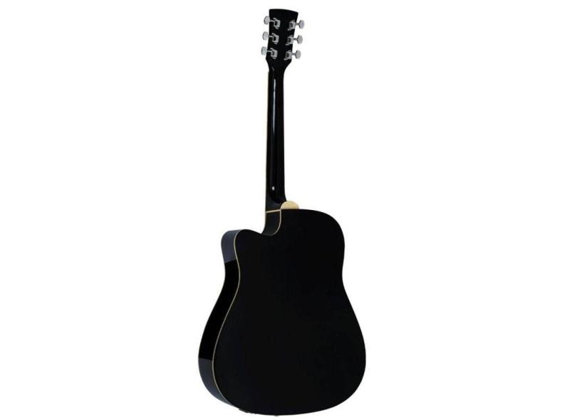 Violão Folk Eletroacústico Vogga Vck370 Bk Com Cutaway Equalizador E ...