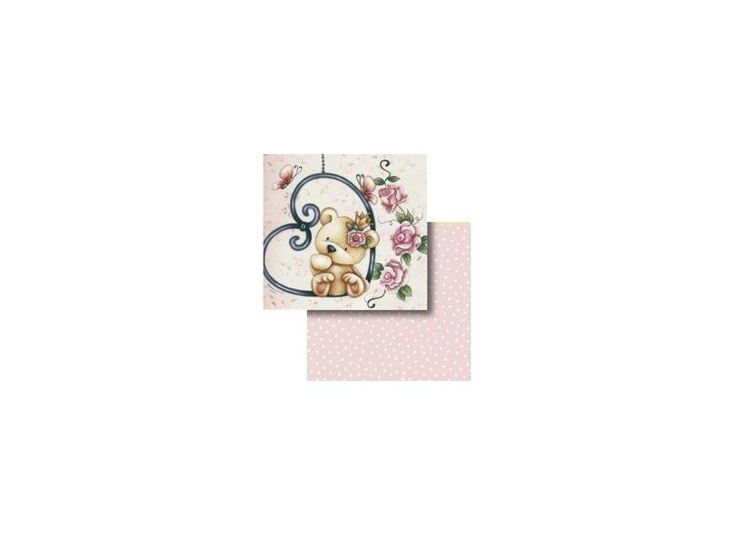 Papel Scrapbook Litocart 30,5x30,5 LSCD-427 Urso Flores e Poá com o ... Papel Scrapbook Litocart 30,5x30,5 LSCD-427 Urso Flores e Poá com o ...