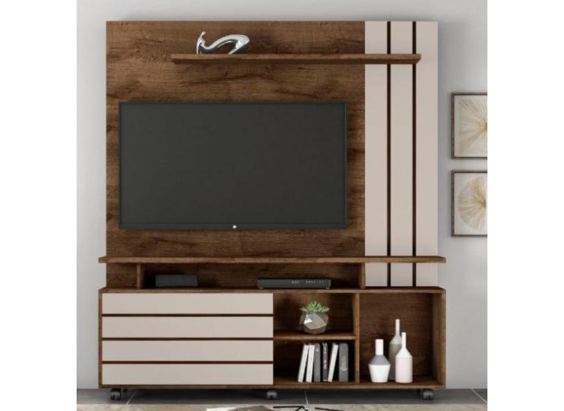 Home Serrano TV até 65 Polegadas JCM Movelaria Porta Flex Cacau/Grigio ...