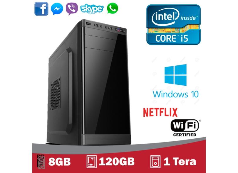 Desktop 5TECH Intel Core I5 3.4ghz 8Gb ssd 120Gb HD 1 Tera Hdmi Fullhd ...