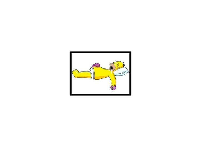 Quadro Desenho Simpsons Homer Dormindo Com Moldura G01 com o Melhor ...