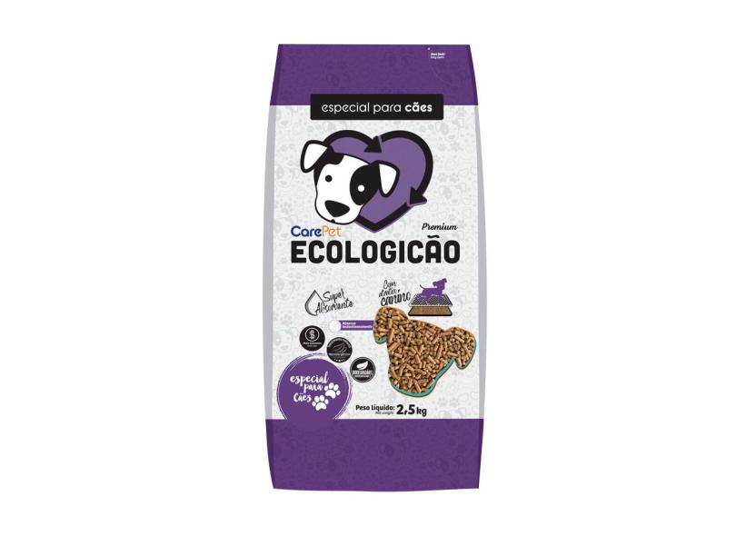 Areia Higiênica Carepet Granulado de Madeira para Cães 2,5kg com o ...