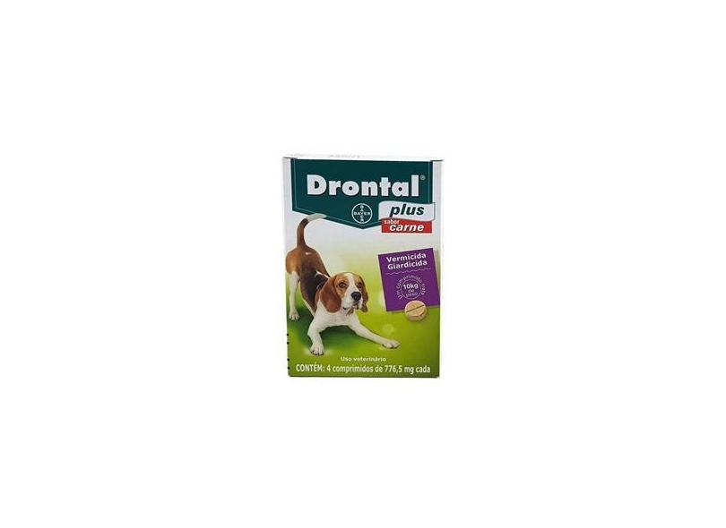 Drontal Plus Carne Cães 10kg 4 Comprimidos Bayer com o Melhor Preço é ...