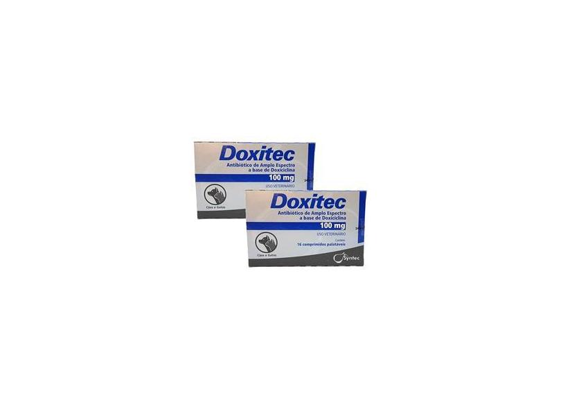 Doxitec 100mg 16 Comprimidos Kit 2 Cx Syntec Cães E Gatos com o Melhor ...