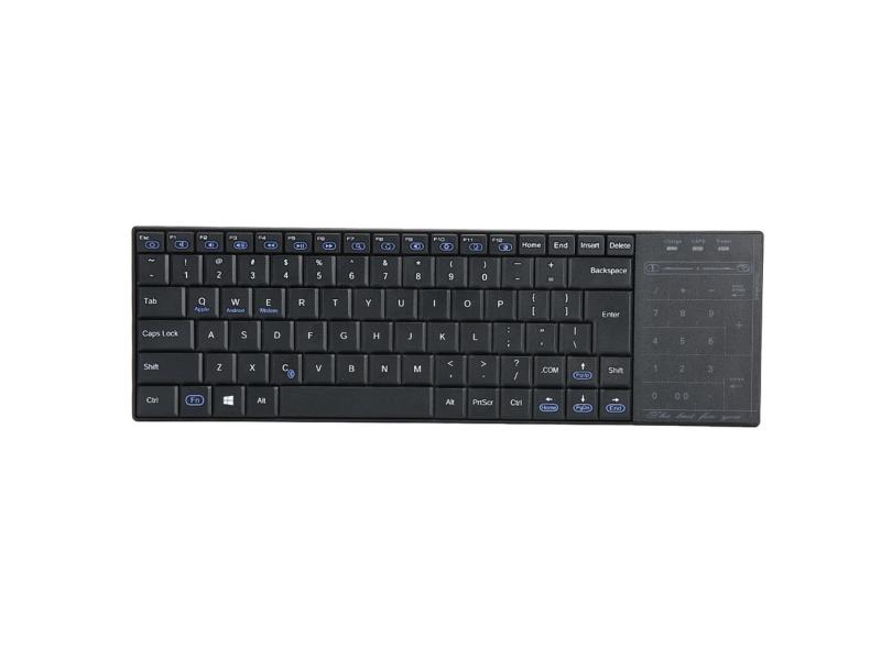 Teclado com touch pad, teclado universal sem fio com tecla numérica ...