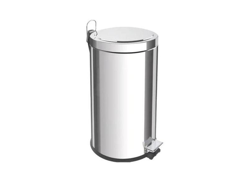 Lixeira Inox com Pedal Acabamento Polido e Balde Interno Removível 20 ...