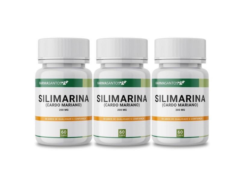 Kit 3 Silimarina Cardo Mariano 200Mg 60 Cápsulas com o Melhor Preço é ...